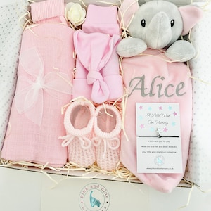Personalised Baby Girl Gift Set, New Baby Gift, Baby Shower Gift, Name ...