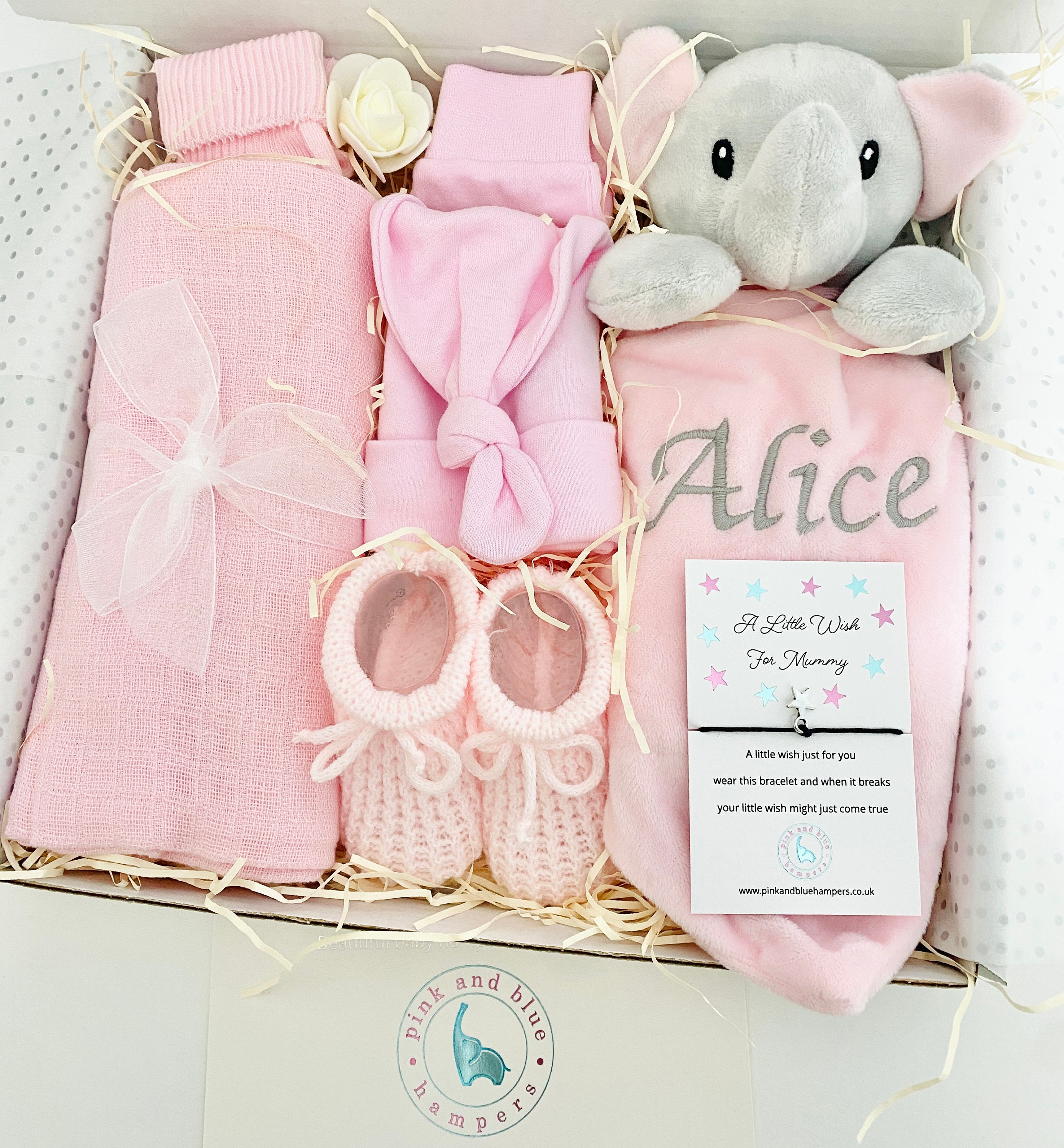 Personalised Baby Girl Gift Set, New Baby Gift, Baby Shower Gift, Name ...