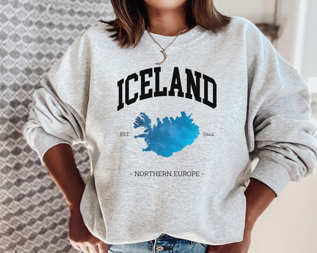 Iceland Crewneck, Iceland Shirt, Ilcealnd Gifts, Reykjavik Iceland, Iceland Shirt, Funny Iceland ...