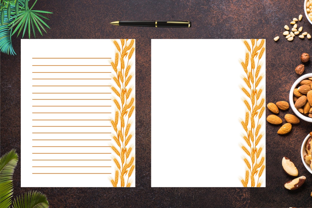 Wheat Stalks Letter Writing Stationery - Etsy