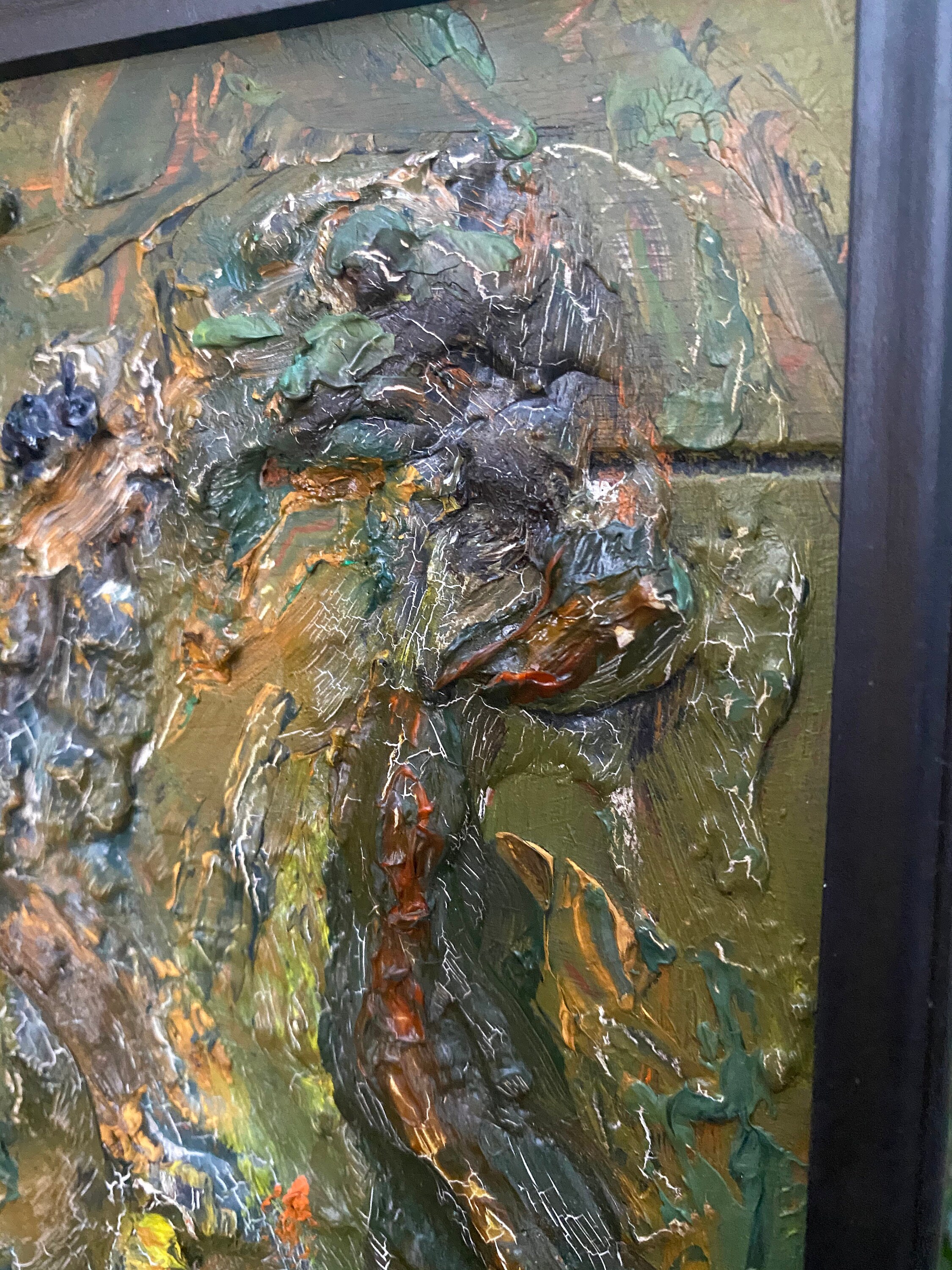 Abstract Impasto Painting With Simple Mid Century Frame - Etsy