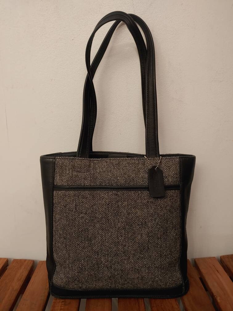 Vintage Coach Bleeker Tweed Purse Navy Blue 6127 - Etsy