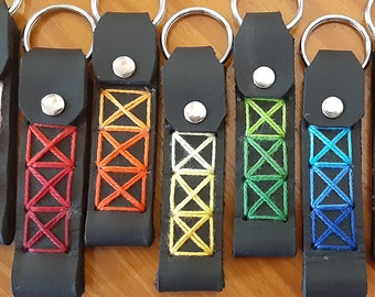 Leather Monkey's Fist Keychain - Etsy