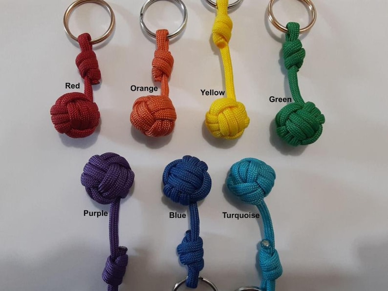 Paracord Monkey's Fist Keychain - Etsy