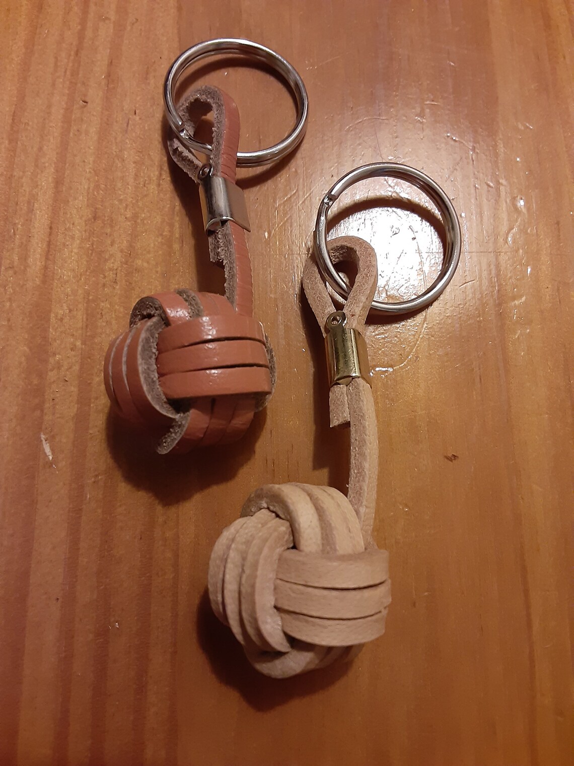 Leather Monkey's Fist Keychain - Etsy