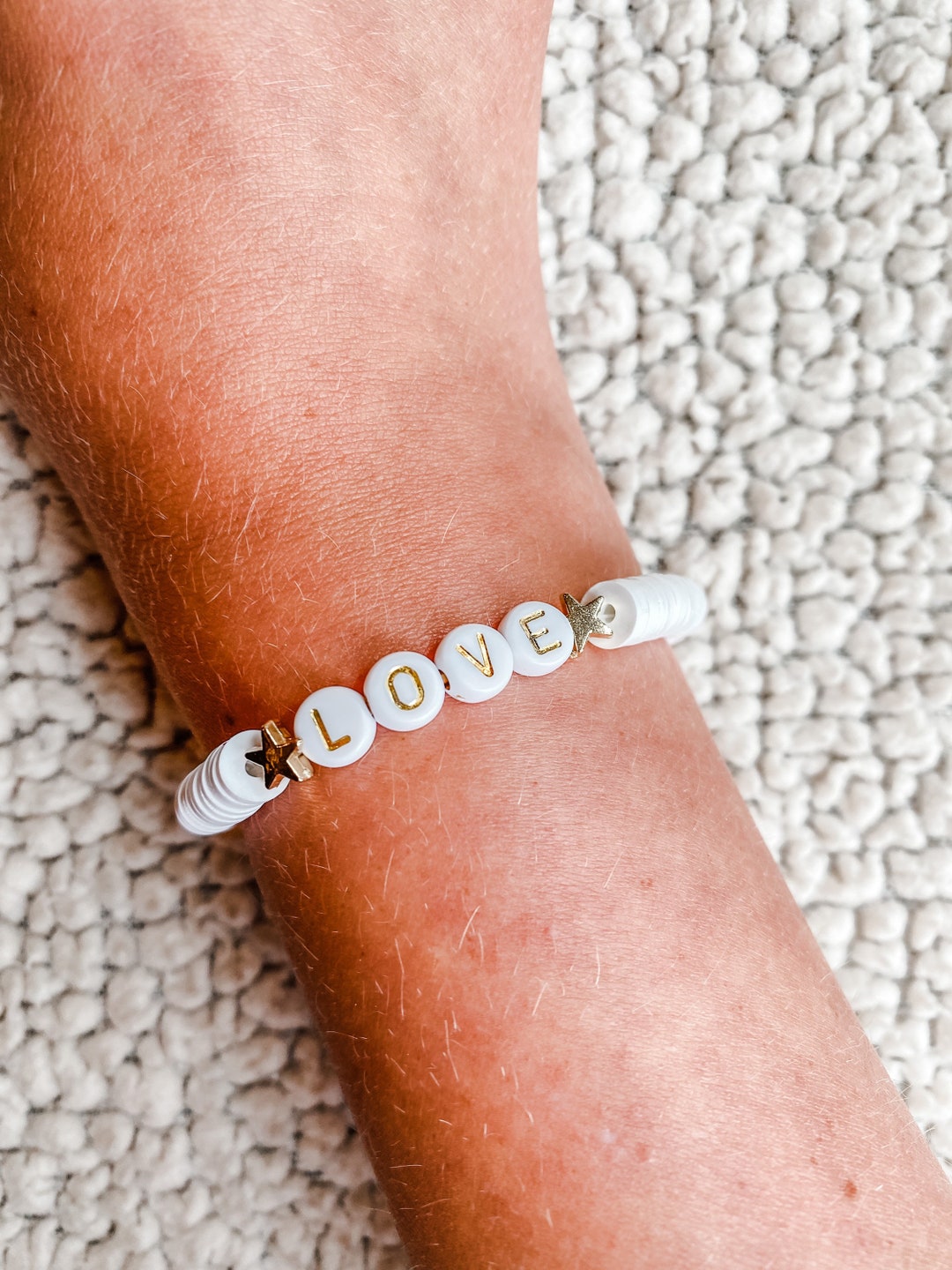 Customizable Star Clay Disc Bracelet - Etsy
