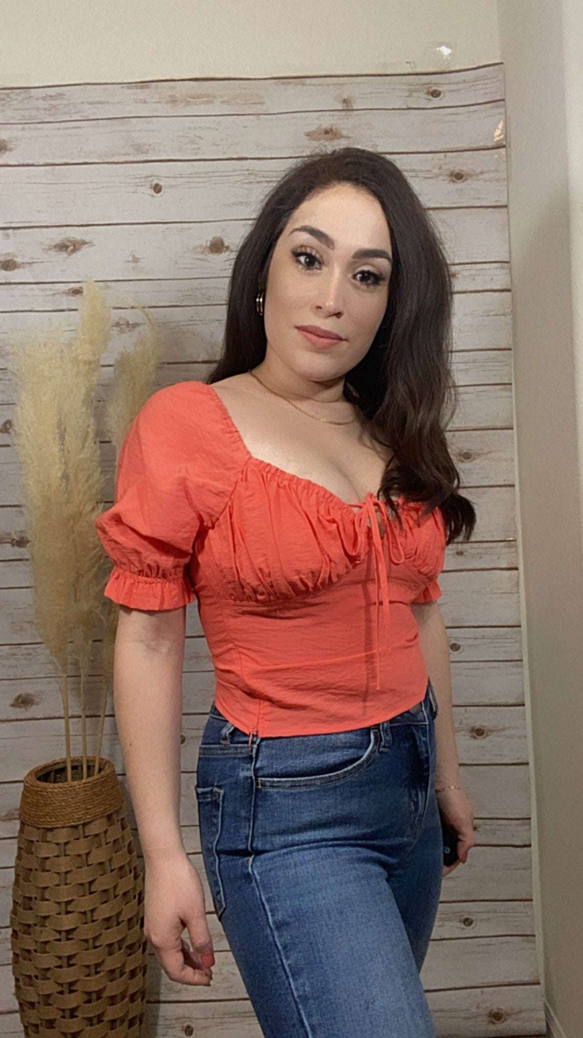 Coral Sweetheart Crop Top - Etsy