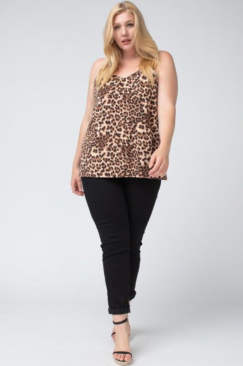 Leopard Print Cami Plus Size Top - Etsy