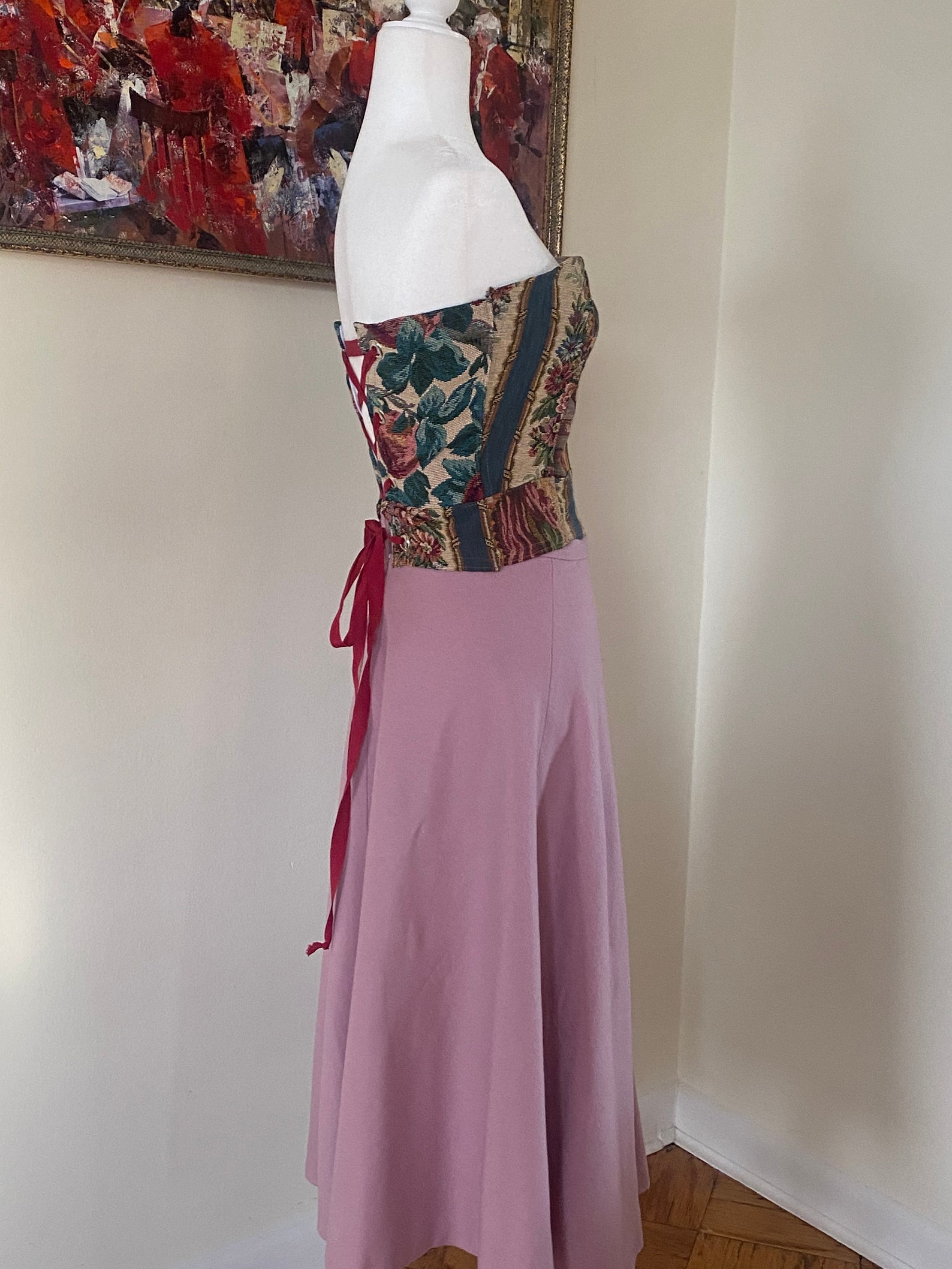 Tapestry Bustier Corset Bridgerton Spanish Scene - Etsy