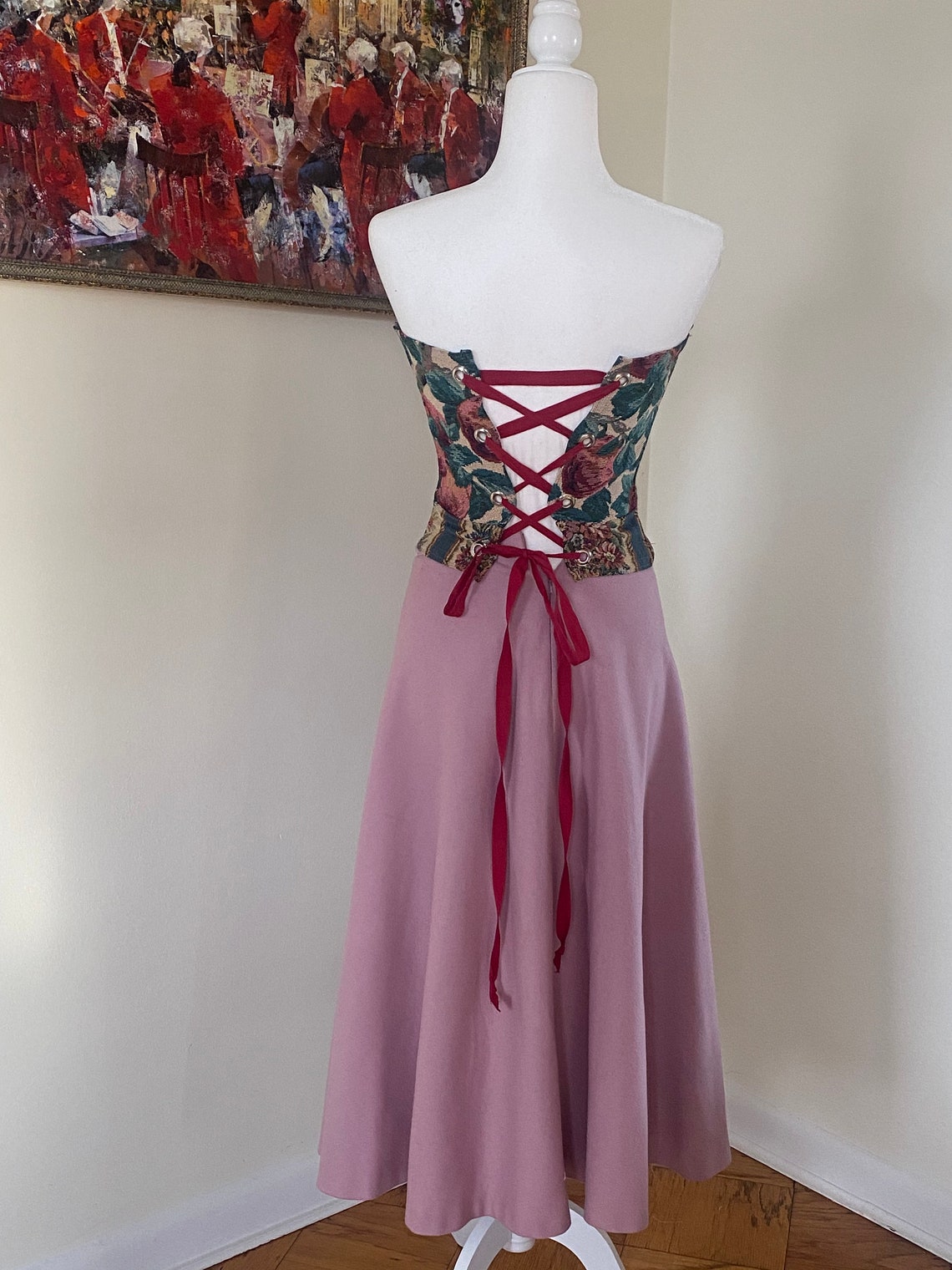 Tapestry Bustier Corset Bridgerton Spanish Scene - Etsy