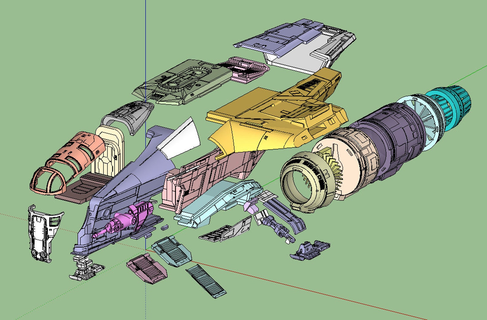 Jeff's Razor Crest STL Files for 3d Printing - Etsy Denmark