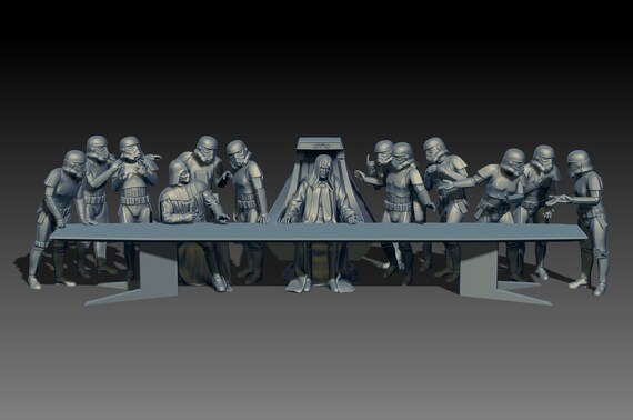 The Last Supper Stl Files For 3d Printing Etsy