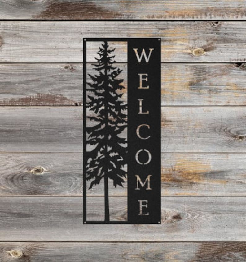 Metal Art Welcome Tree - Etsy