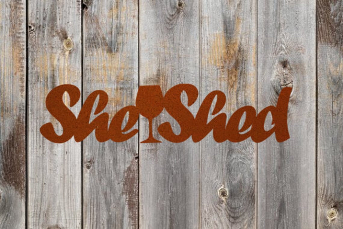 Metal Art She Shed Sign | Etsy
