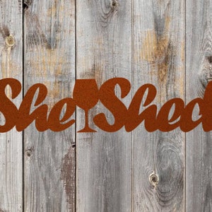 Metal Art She Shed Sign | Etsy