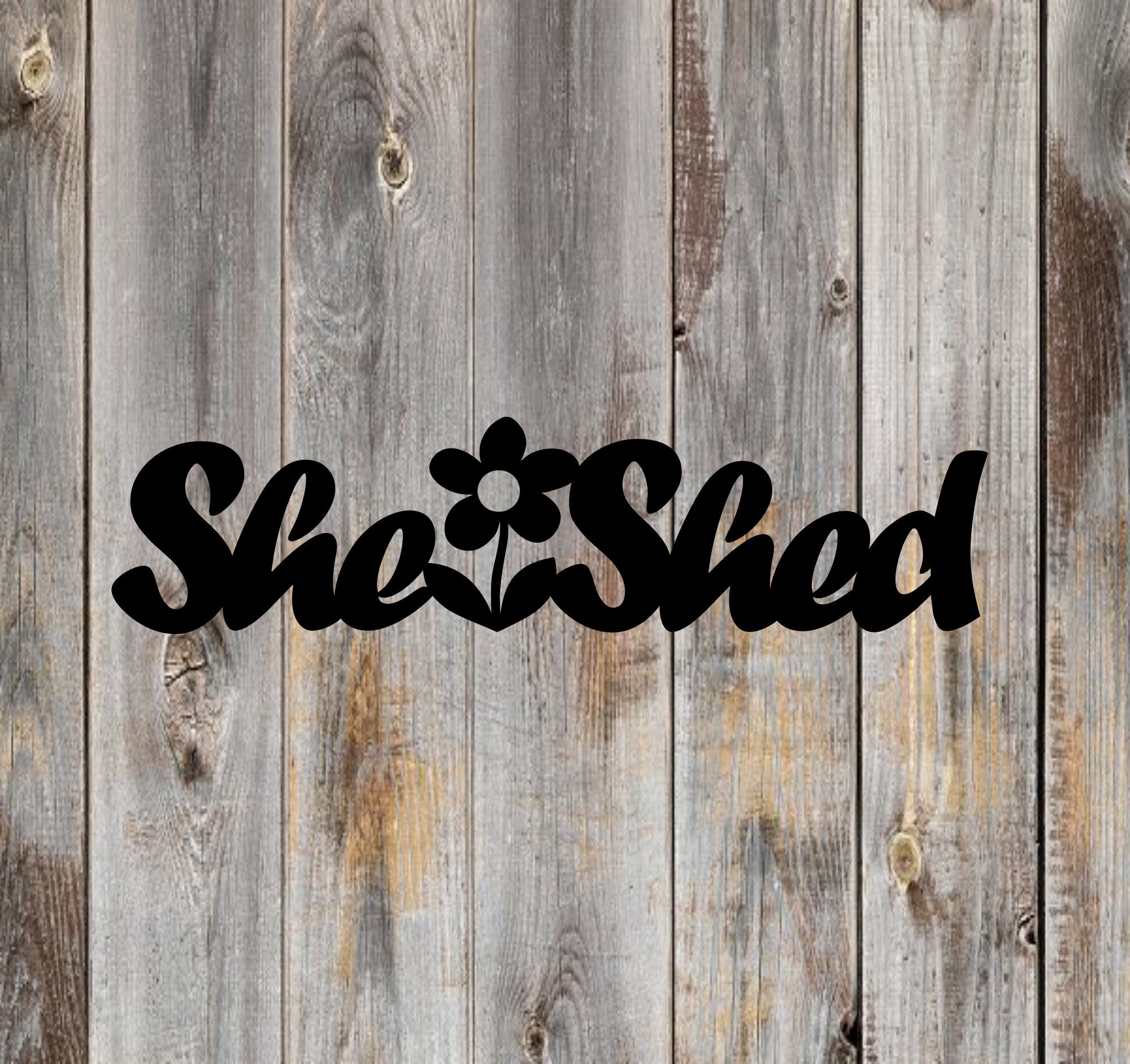Metal Art She Shed W/flower Sign - Etsy