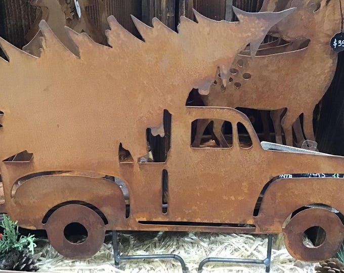 Truck Tree Rusty Metal Yard Art - Etsy