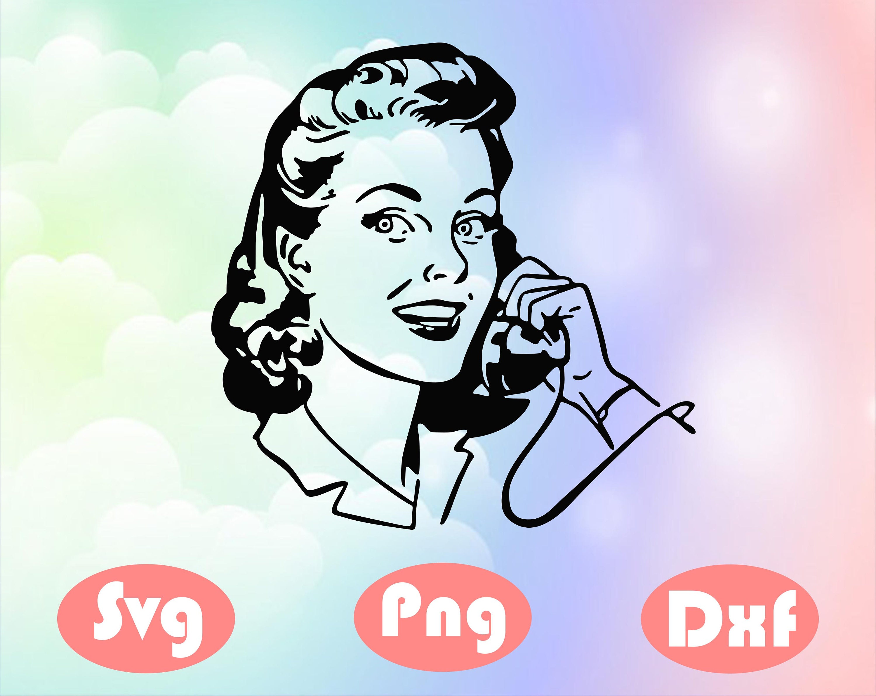 Retro Women svgpngdxfwomen vintage design 50s 60s | Etsy