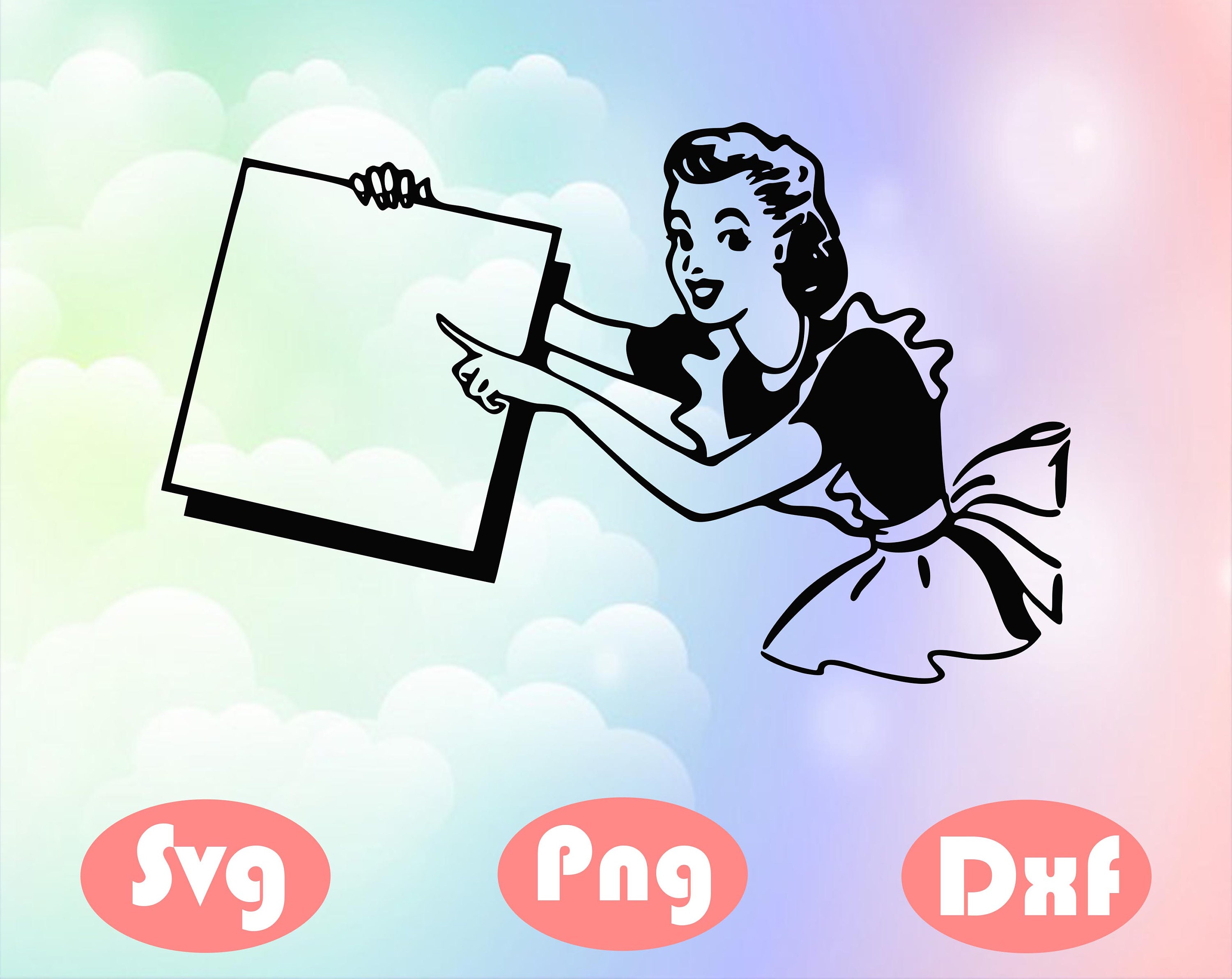 Retro Women svgpngdxfwomen vintage design 50s 60s | Etsy