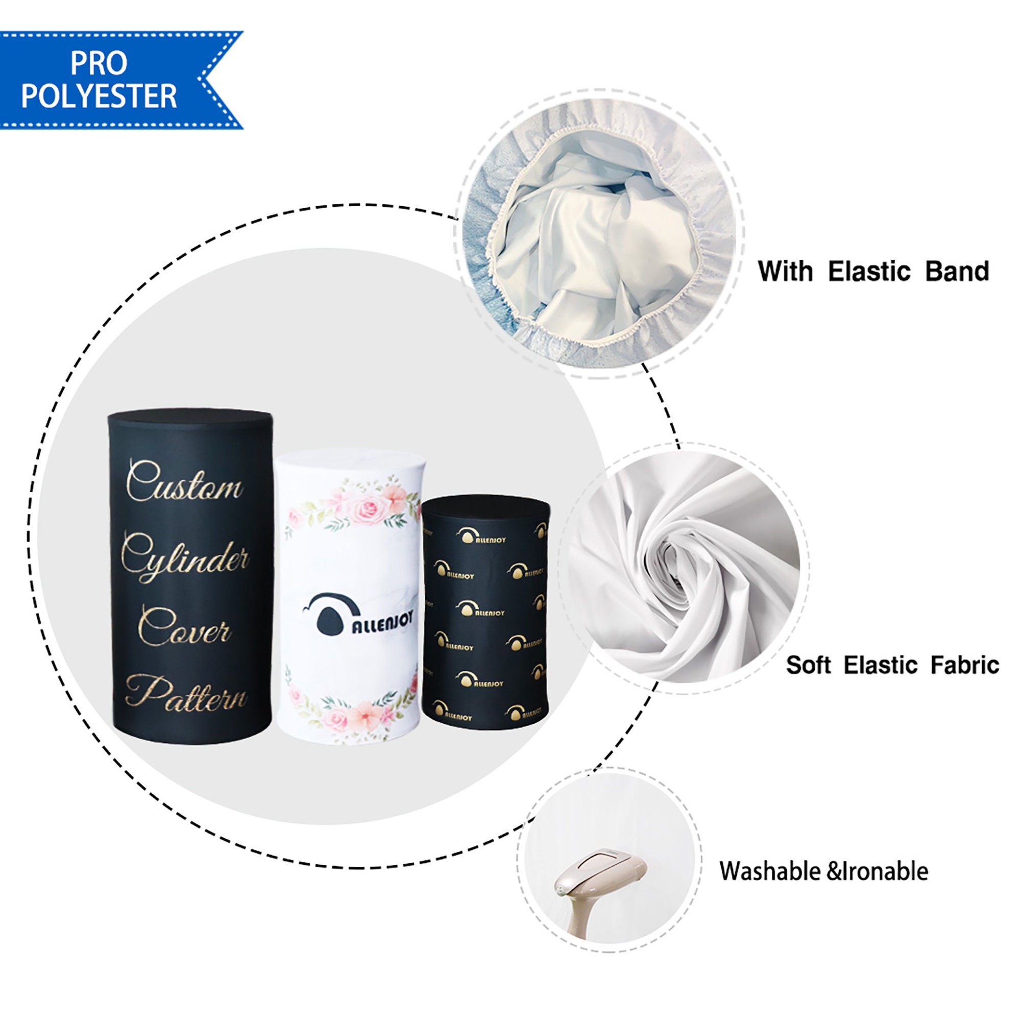 Custom Cylinder Covers With Elastic Bandround Circle - Etsy