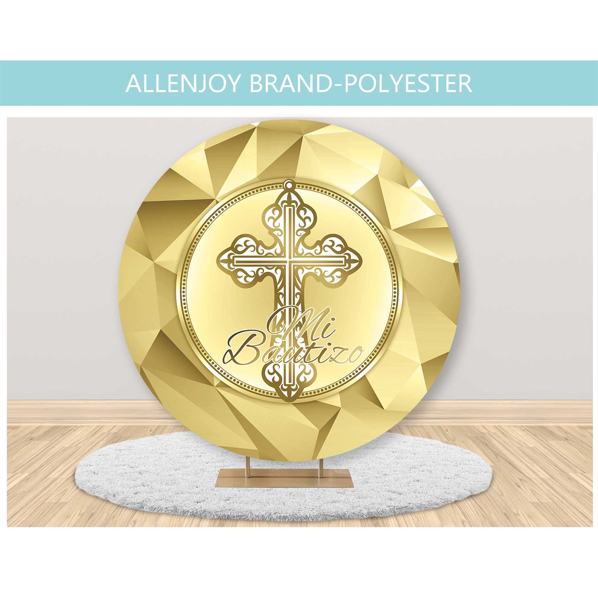 Holy Communion Circle Round Backdrop Coverbaptism Baby Shower - Etsy