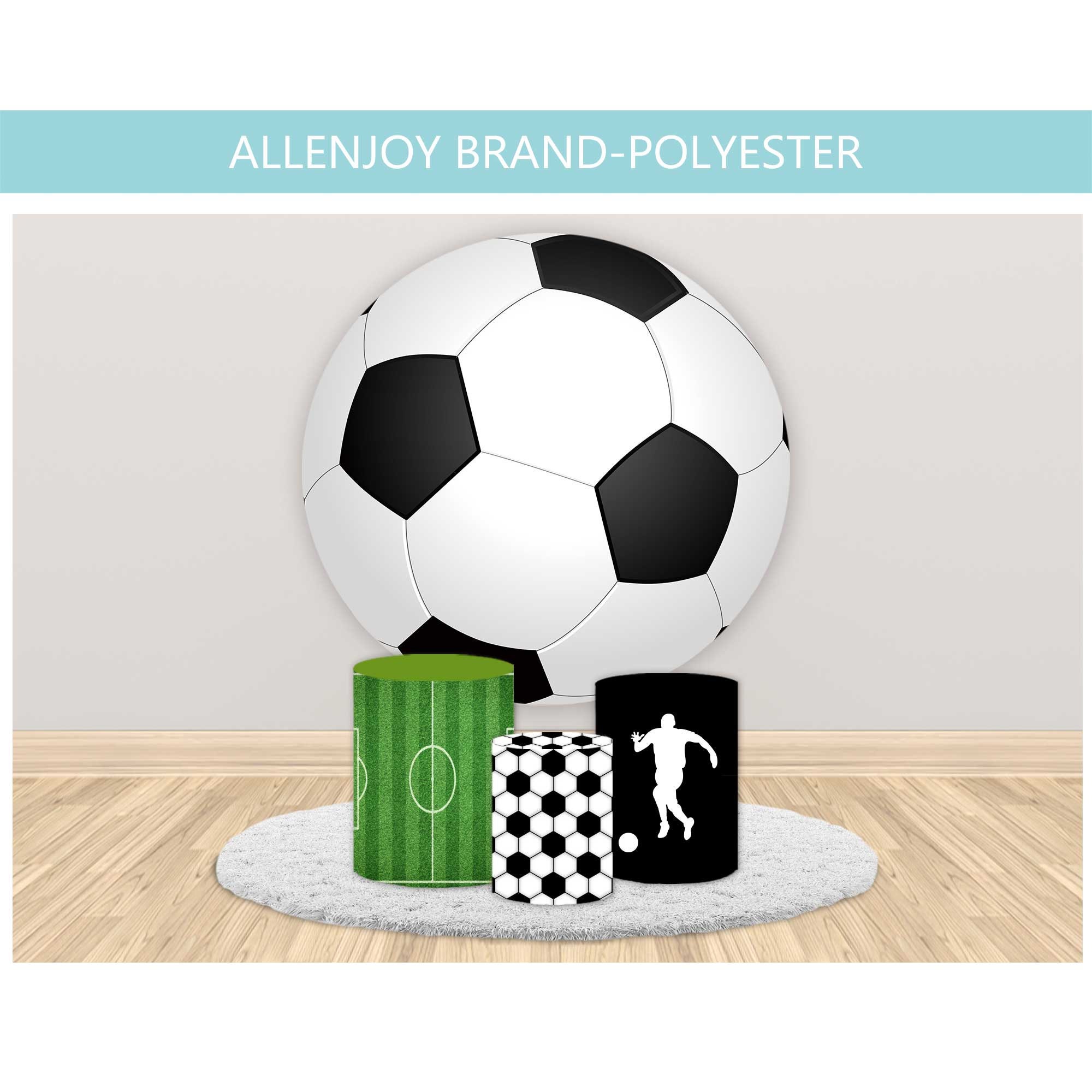 Soccer Football Round Backdrop,boy Birthday Sport Party Decoration,baby ...