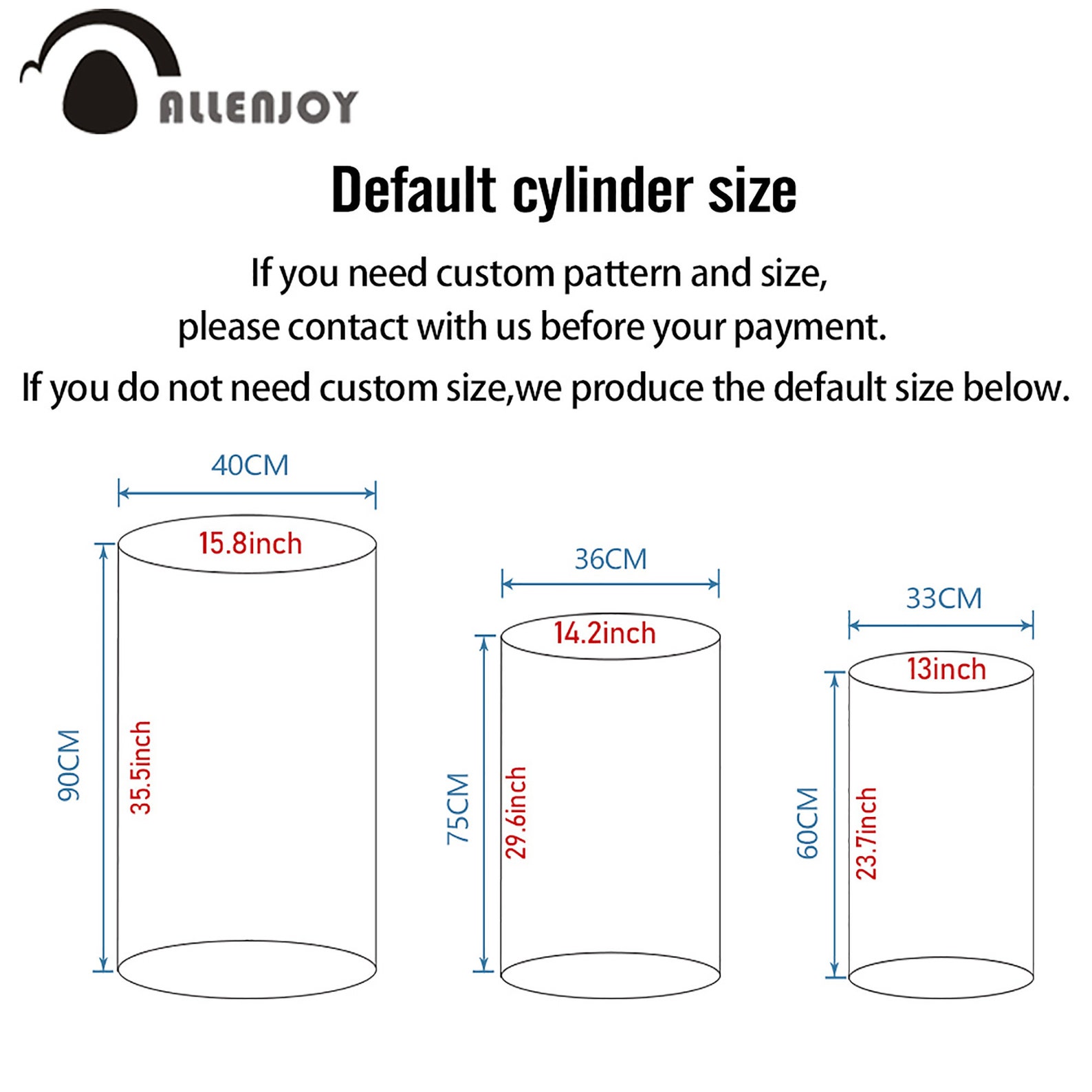 Custom Cylinder Covers With Elastic Bandround Circle - Etsy