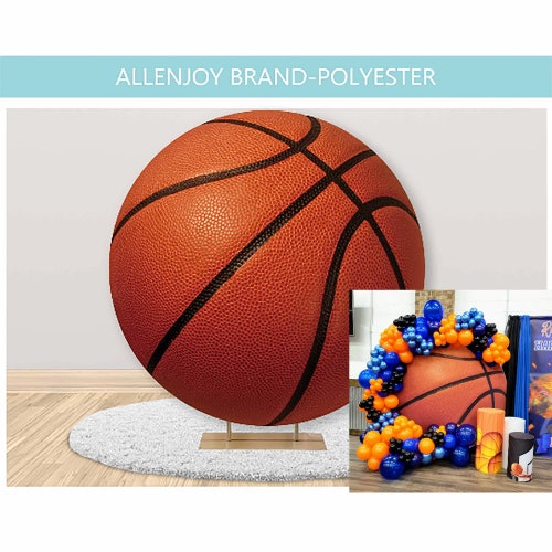 Basketball Round Backdrop Coverboys Birthday Party Custom - Etsy