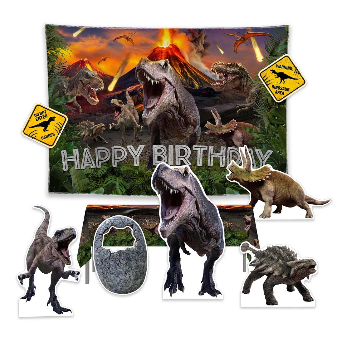 Dinosaur Party Foam Board Character Props, Jurassic Dinosaurs Party ...