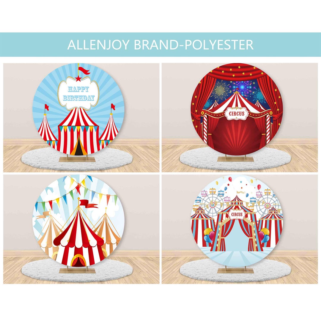 Circus Round Backdrop Cover,carnival Circus Tent Baby Birthday ...