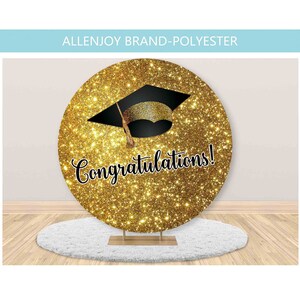 Round Graduation Backdrop Cover,class of 2025 Circle Photography ...
