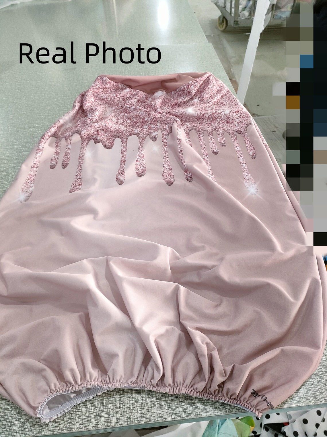 Pink Rose Gold Glitter Round Backdrop Cover,birthday Wedding Baby ...