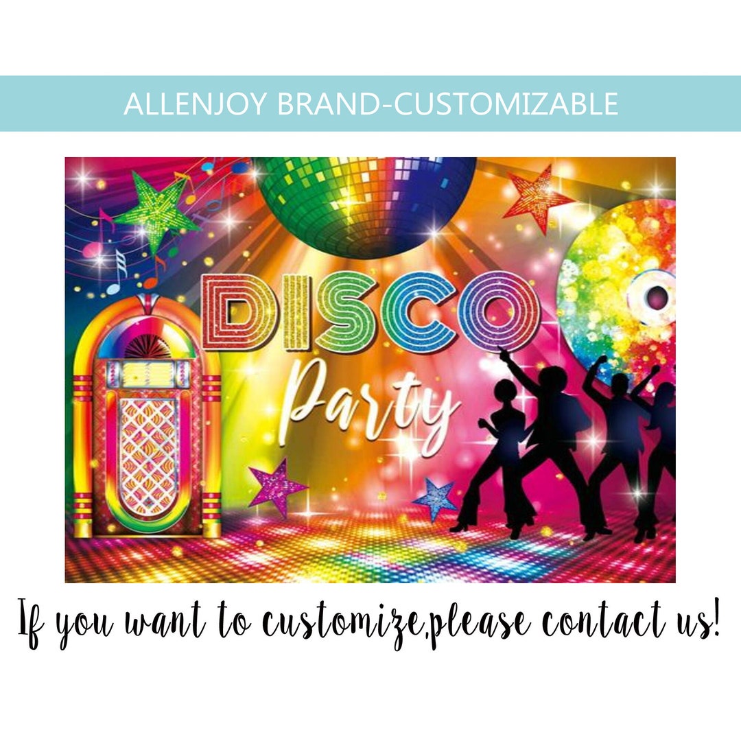 Disco 80s 90s 00s Party Backdrop, Back to 80s Dance Party Banner, Retro ...