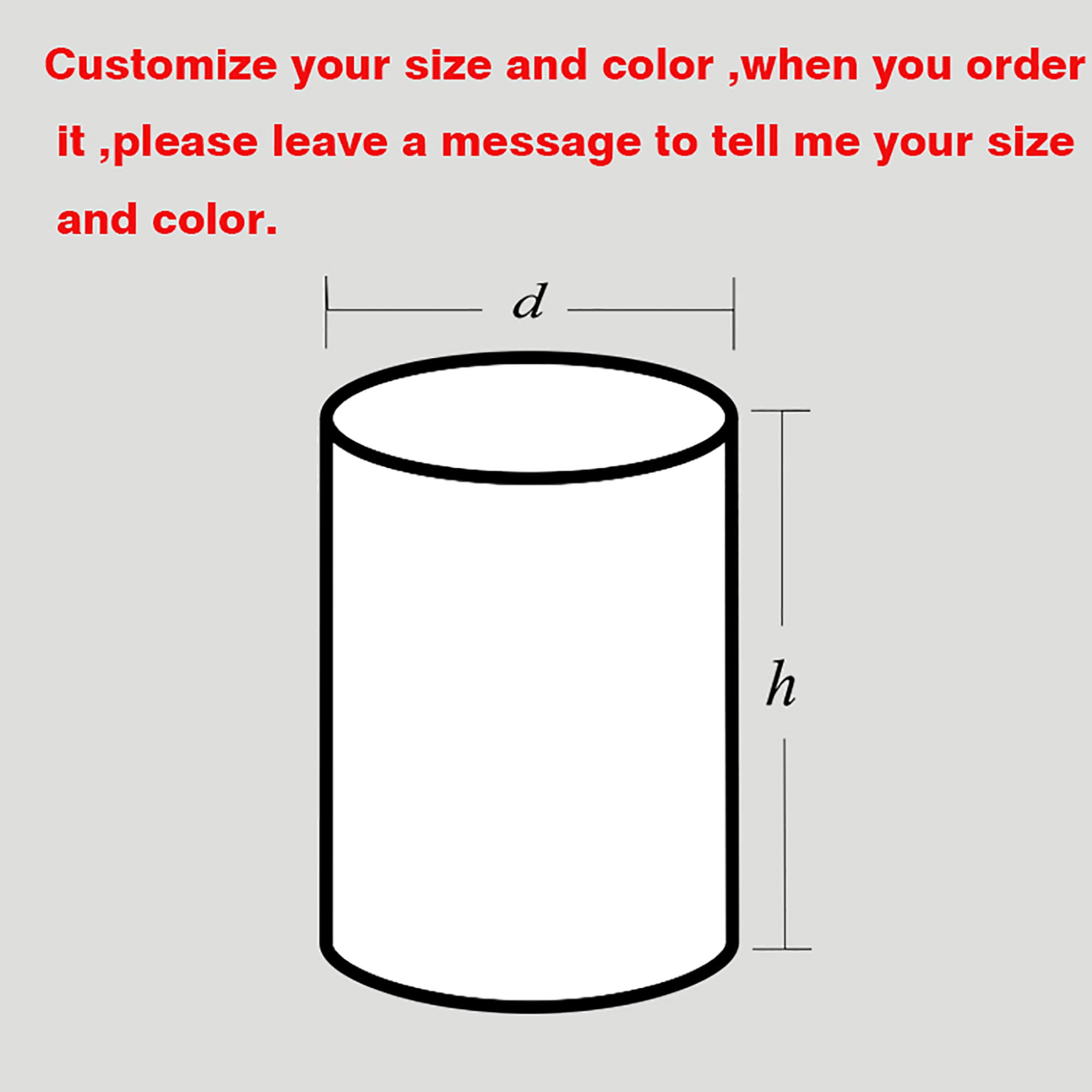 Custom Cylinder Covers With Elastic Bandround Circle - Etsy