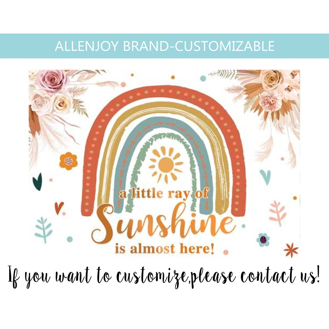 Boho Rainbow Birthday Backdrop,sunshine Birthday Baby Shower Party ...