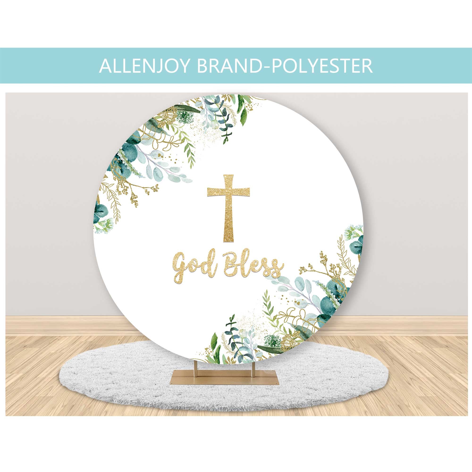 Holy Communion Circle Round Backdrop Coverbaptism Baby Shower - Etsy