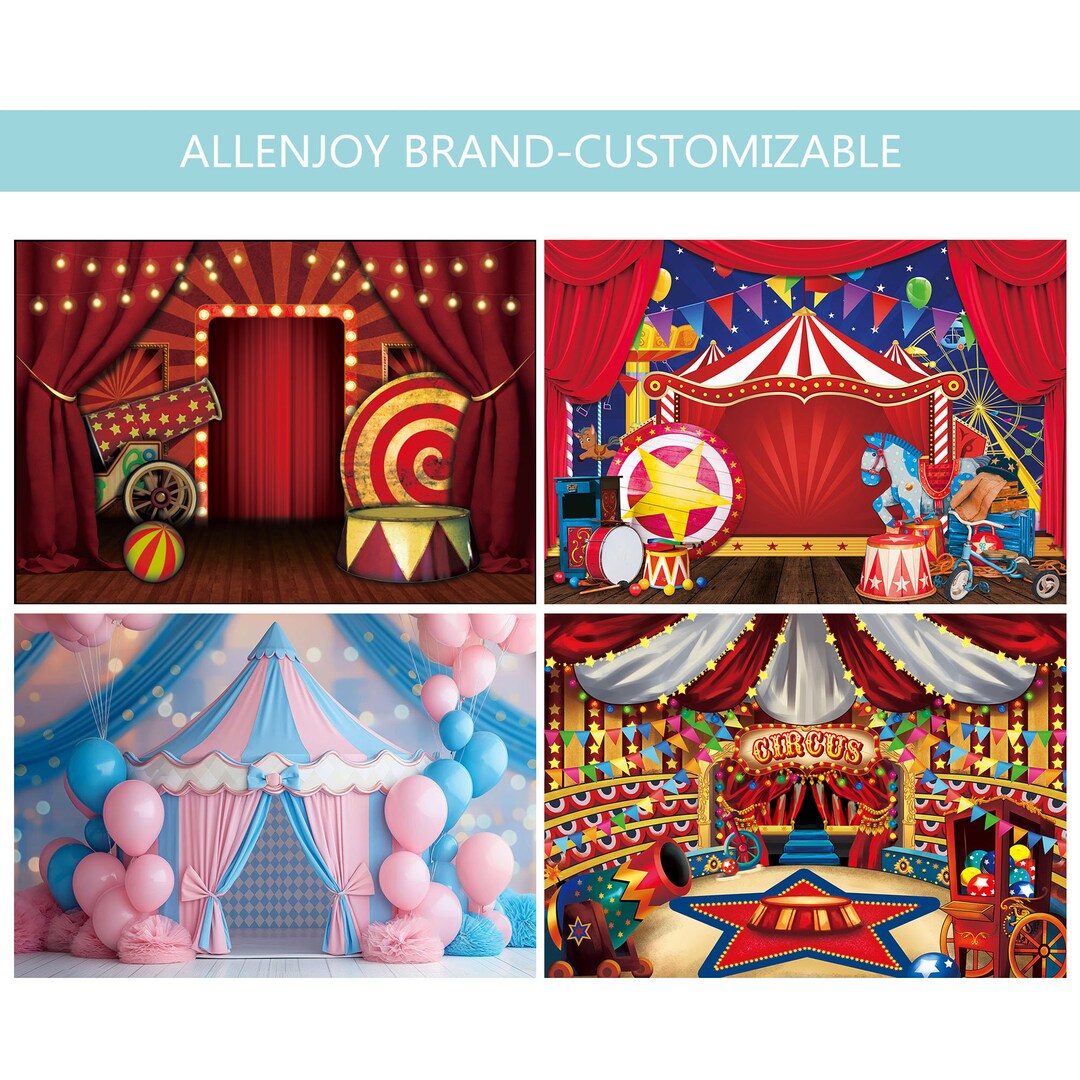Circus Photography Backdrop, Circus Tent Girl Photo Backdrop, Red Pink ...