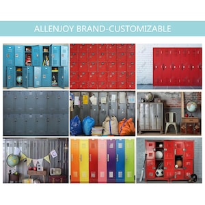 Back to School Locker Photography Backdrop, Metal School Locker Photo ...