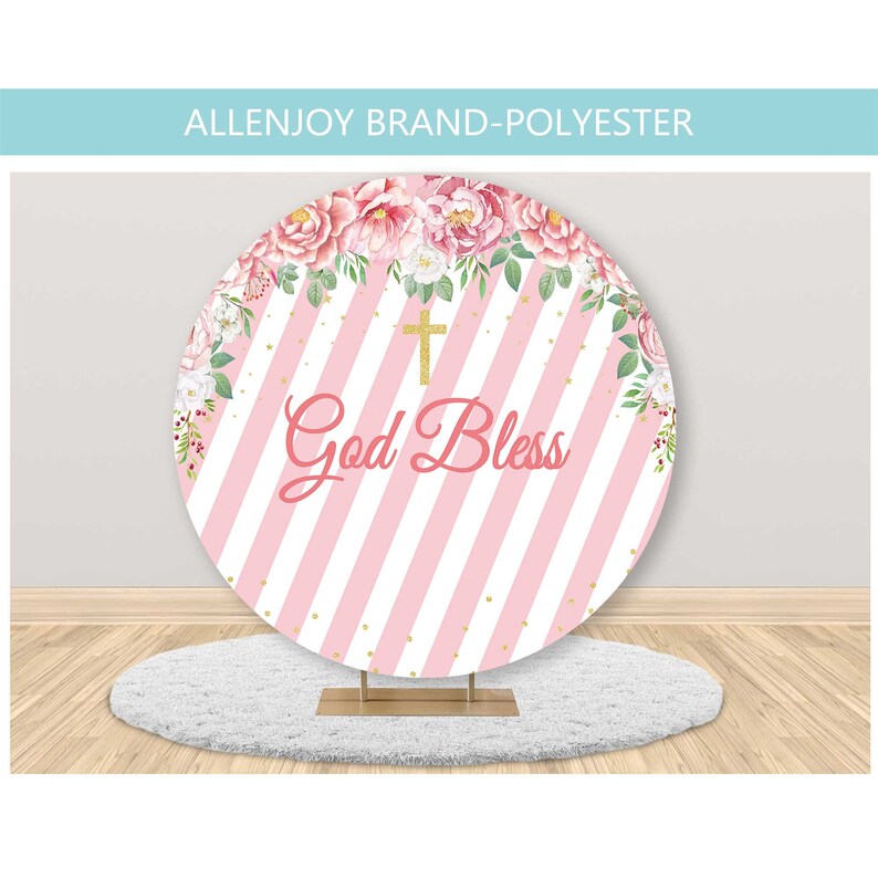 Holy Communion Circle Round Backdrop Coverbaptism Baby Shower - Etsy