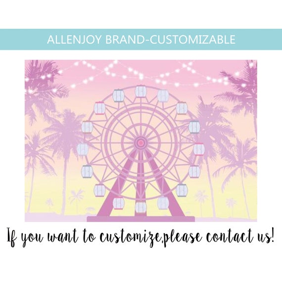 Summer Ferris Wheel Backdropmusic and Arts Festival Carnival | Etsy