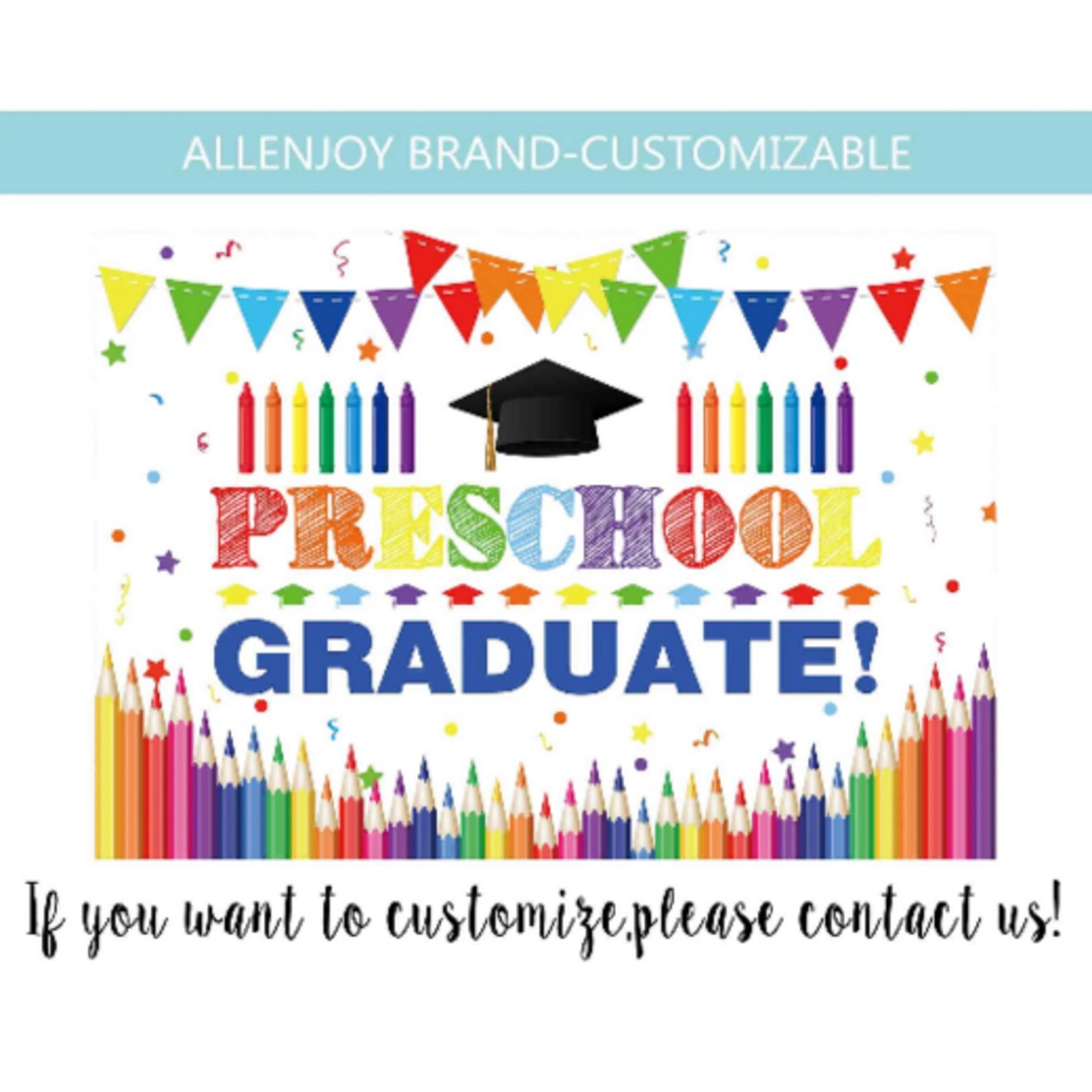 Kindergarten Graduation Backdrop Bannerpreschool Graduation - Etsy