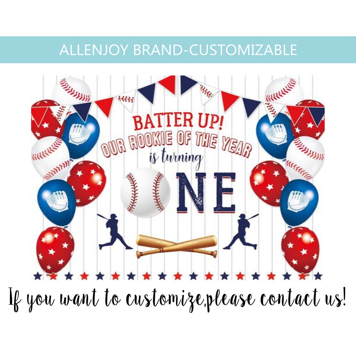 Baseball Baby Shower Backdrop,baseball First Boy Birthday Backdrop,boy ...