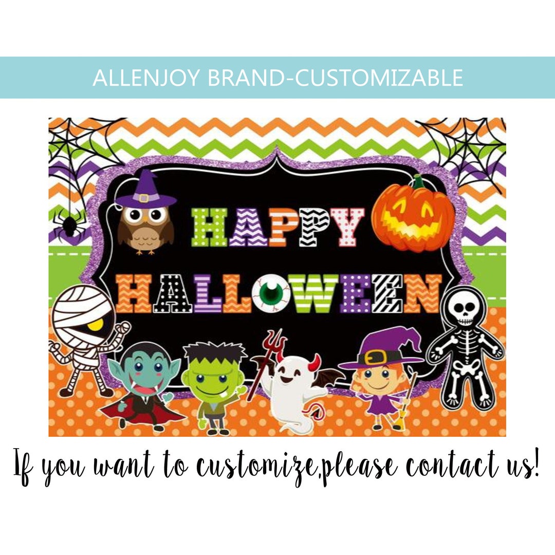 Happy Birthday Halloween Backdrop, Photo Boo Day Party Baby Shower ...