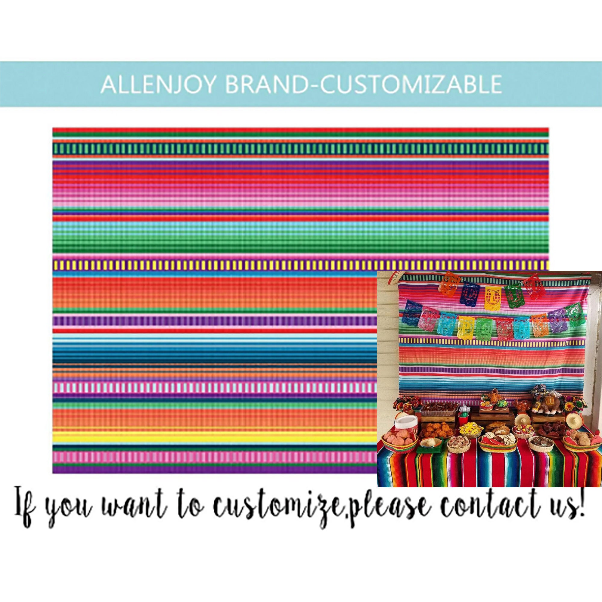Fiesta Colorful Striped Backdrop Mexican Theme Party - Etsy
