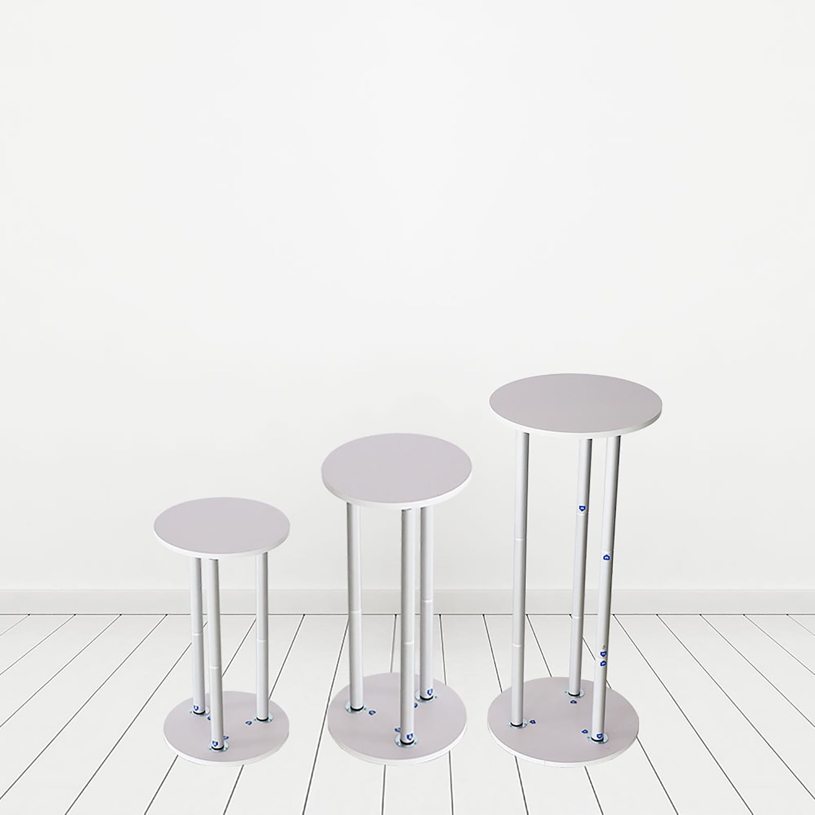 Cylinder Pedestal Standset of 3 Round Metal Plinths Cylinders - Etsy