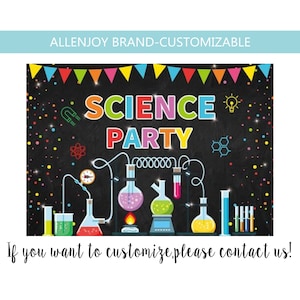 Science Birthday Backdrop,custom Science Party Banners,large Chemistry ...