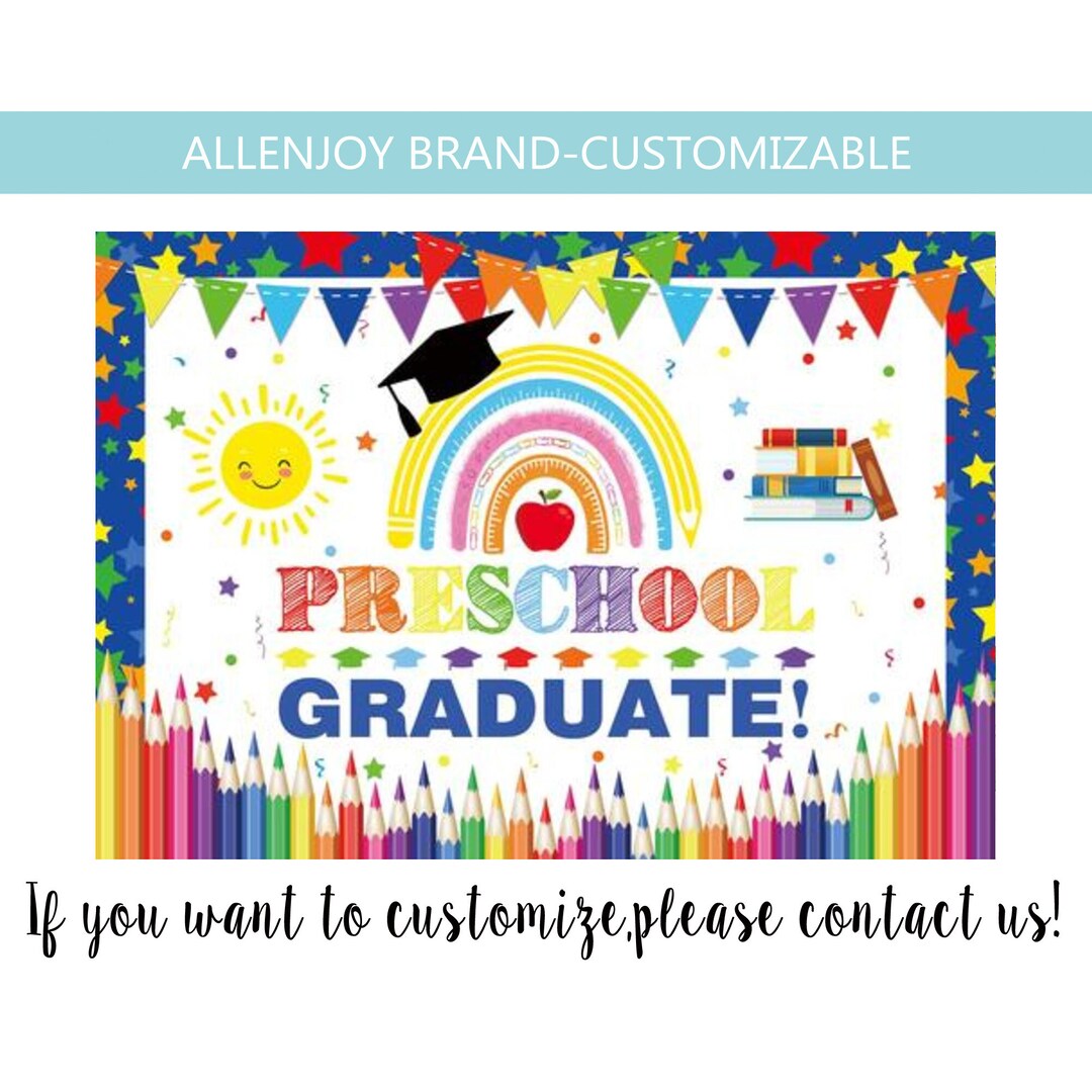 Preschool Graduation Backdrop,pre-k Graduation Backdrop,kindergarten ...
