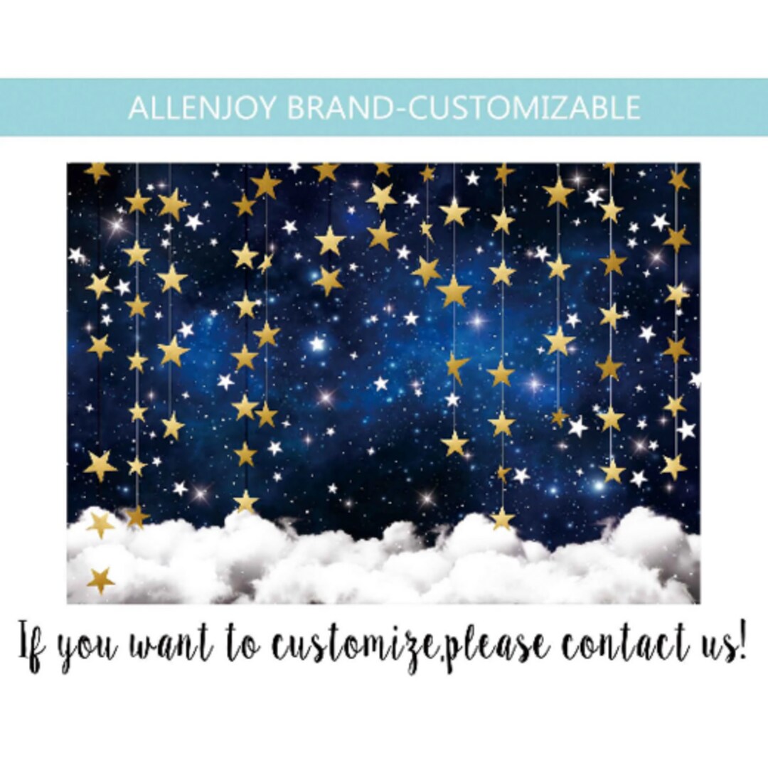Golden Stars Cloud Dark Blue Sky Background,twinkle Little Star ...