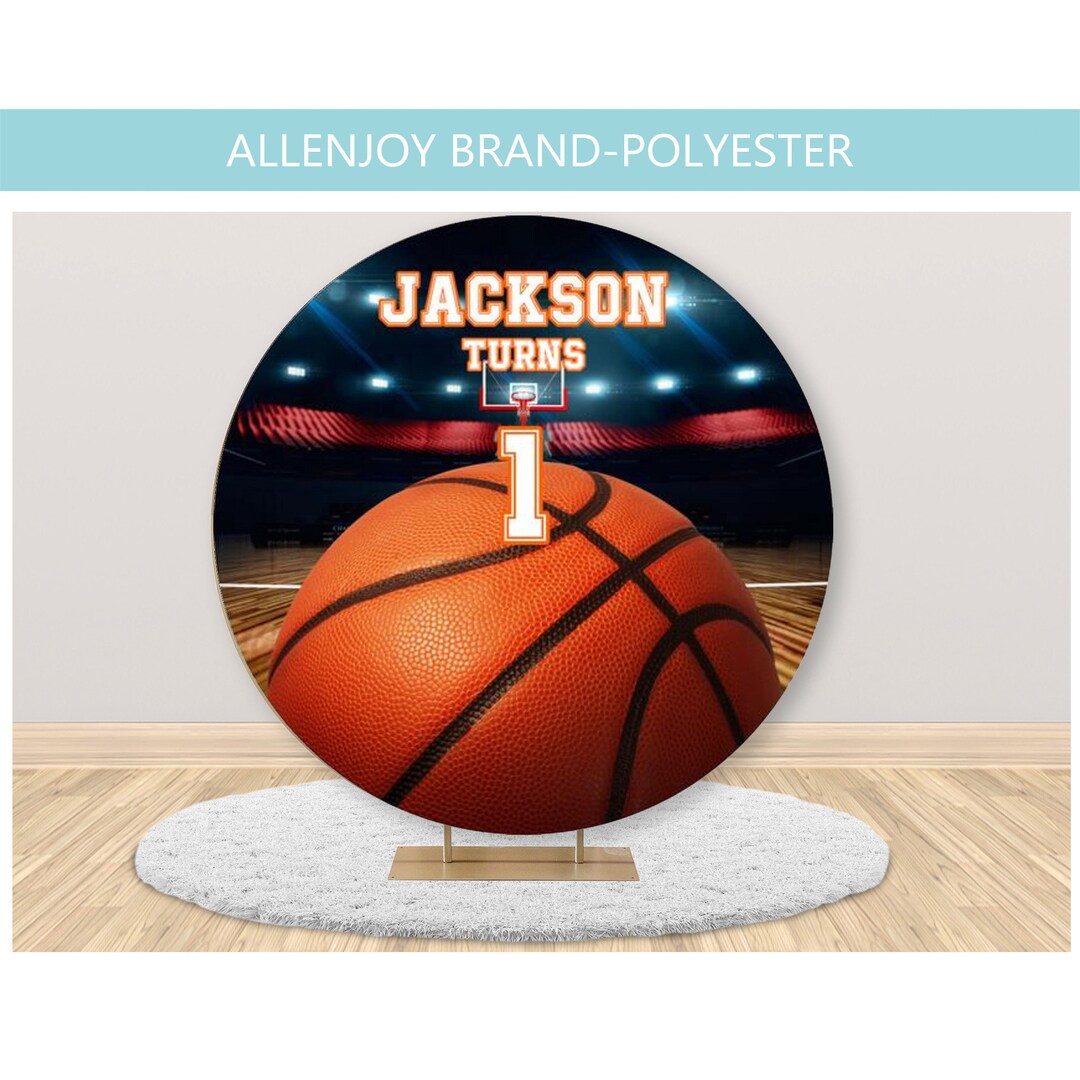 Basketball Round Backdrop Cover With Elastic Band,boy Basketball ...