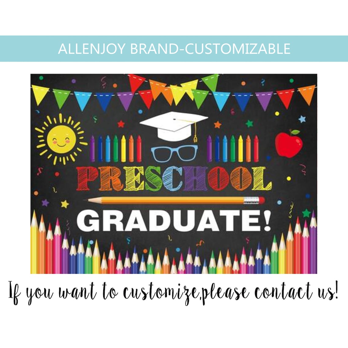 Kindergarten Graduation Backdrop Bannerpreschool Graduation - Etsy
